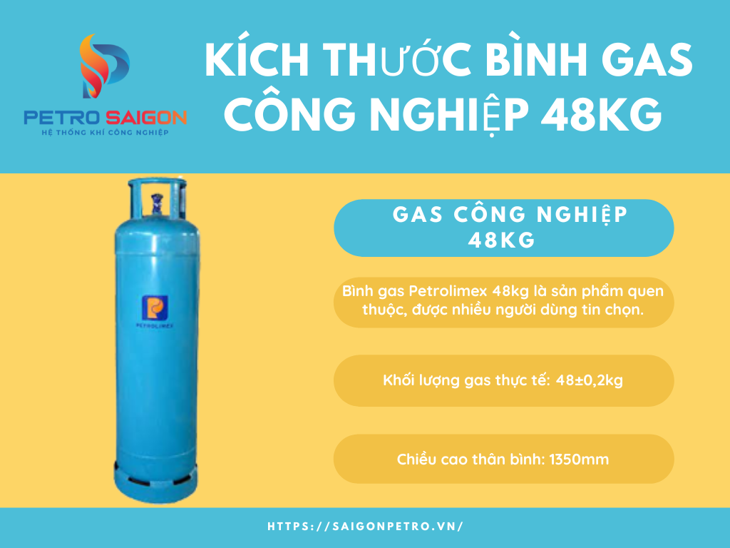 Các loại bình gas công nghiệp phổ biến trên thị trường hiện nay